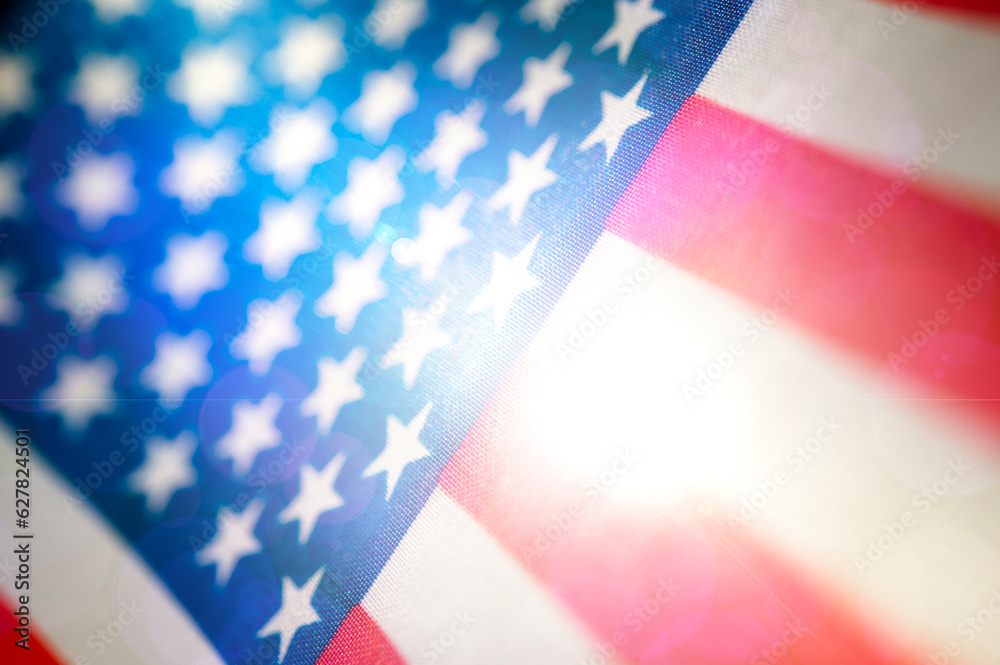 USA flag background, design template. American flag blurred texture ...