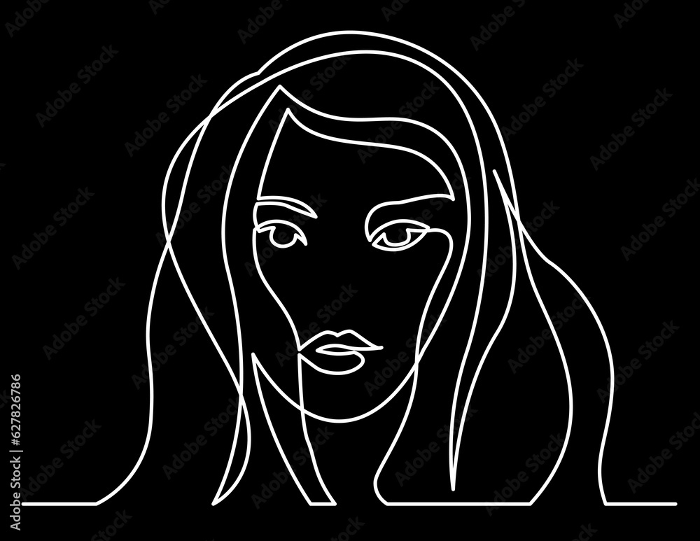 continuous line drawing vector illustration with FULLY EDITABLE STROKE ...