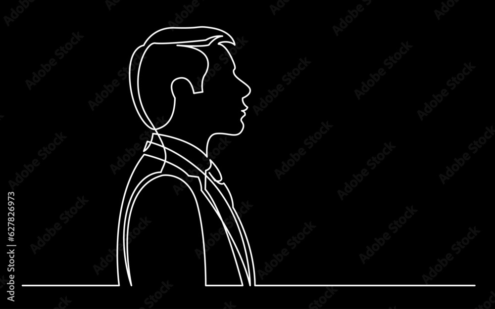 continuous line drawing vector illustration with FULLY EDITABLE STROKE ...