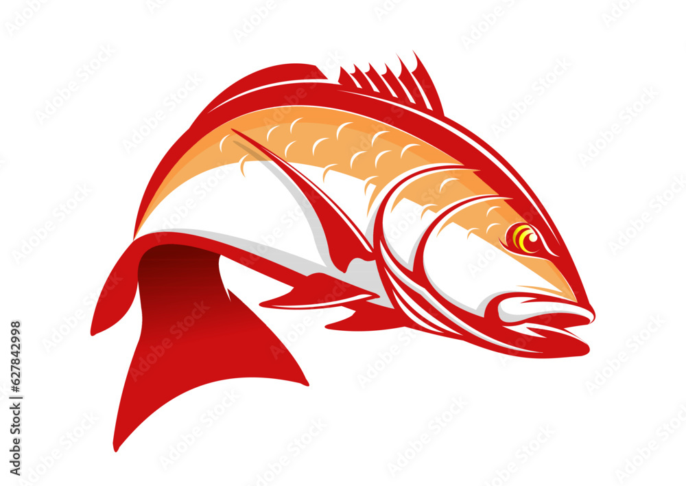 Poster Snapper Fish Clipart Logo – Wall Art | UkPosters