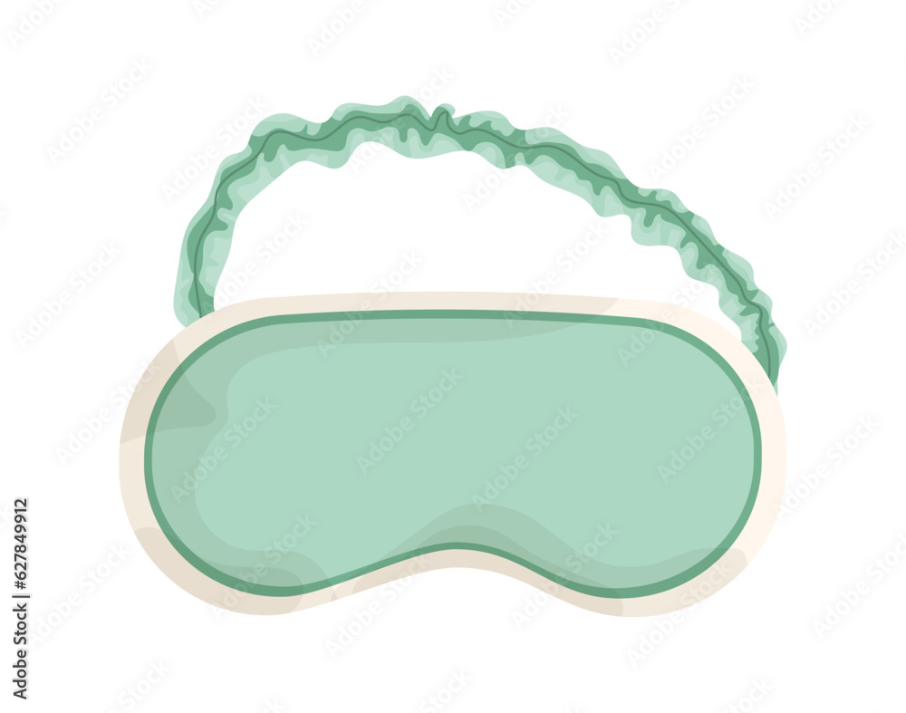 Cute green sleep mask sticker concept. Pajama and sleepwear for night ...