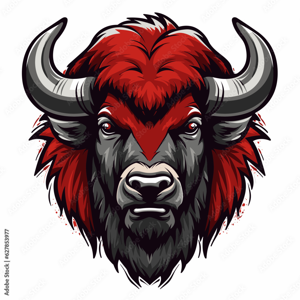 Esport vector logo bison, bison icon, bison head, vector, bull Stock ...