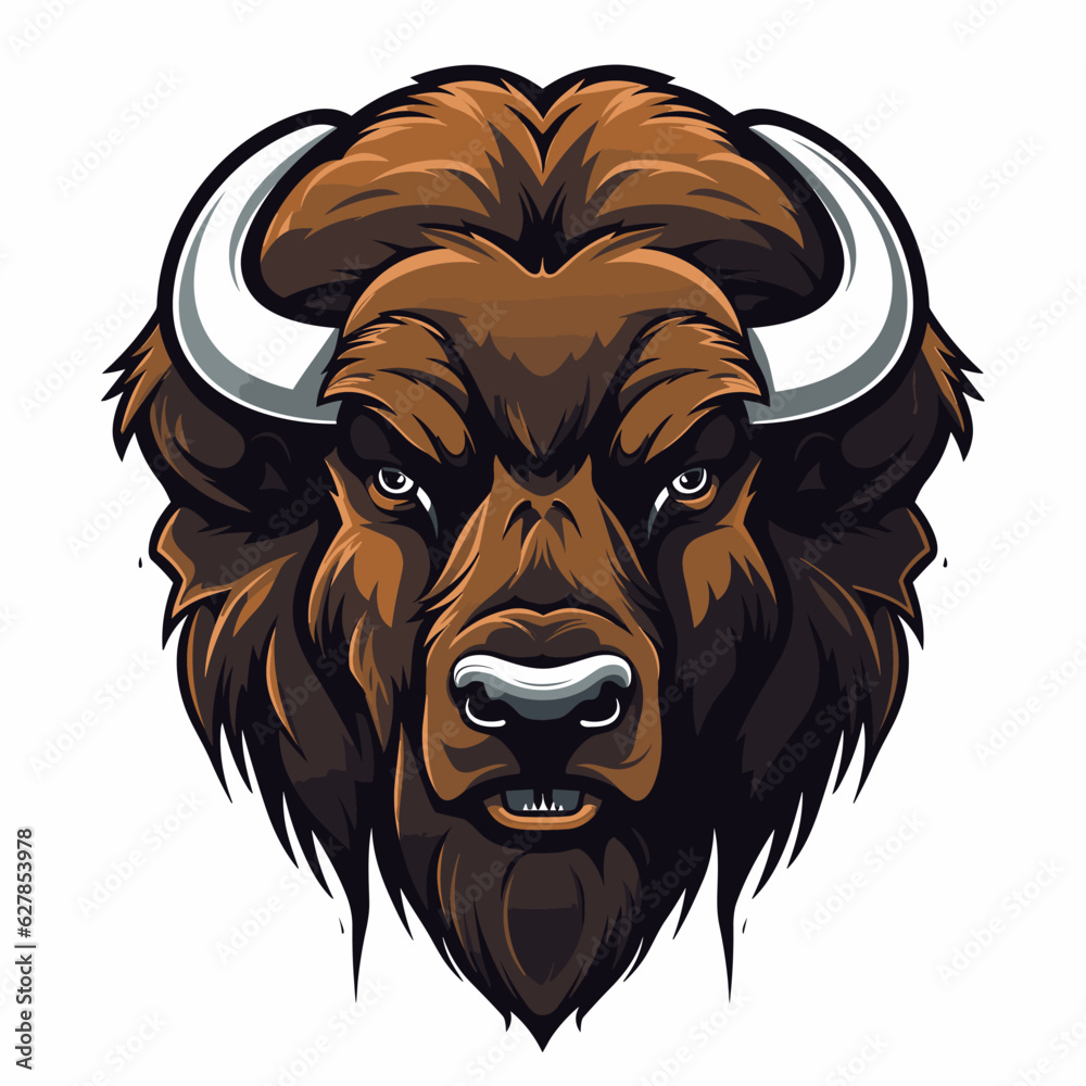 Esport vector logo bison, bison icon, bison head, vector, bull Stock ...