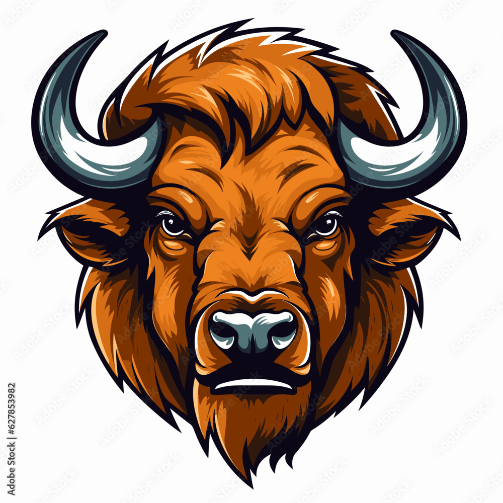 Esport vector logo bison, bison icon, bison head, vector, bull Stock ...