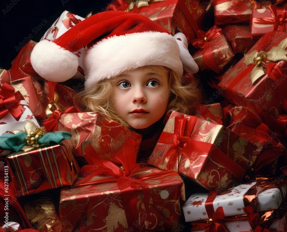 Minimal 3D illustration portrait of a child. A symbol of holidays and ...