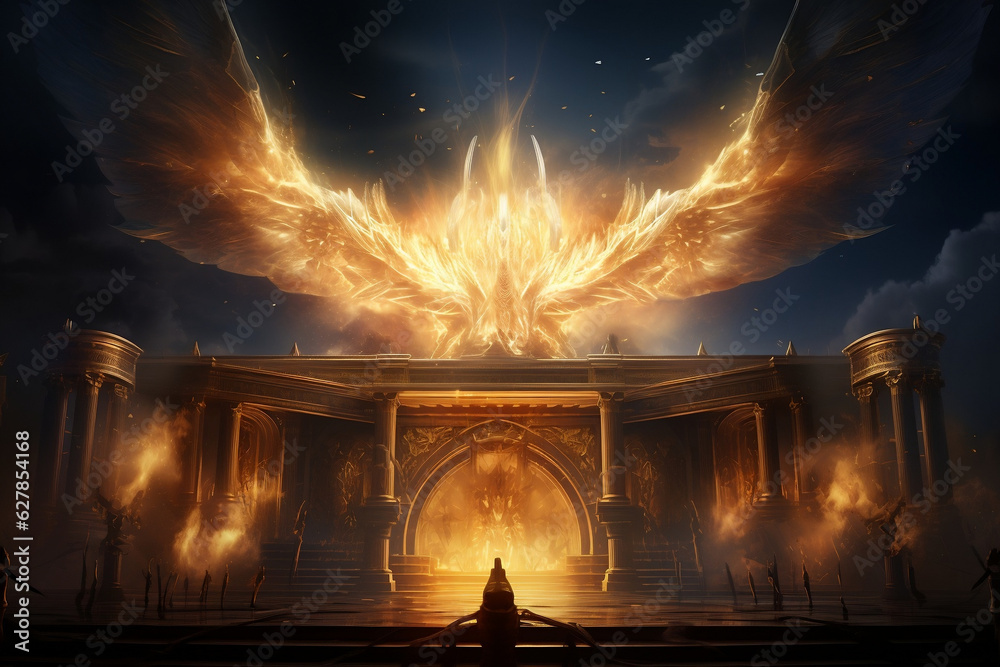 Divine Fire: The Majestic Unveiling of the Ark of the Covenant Stock ...