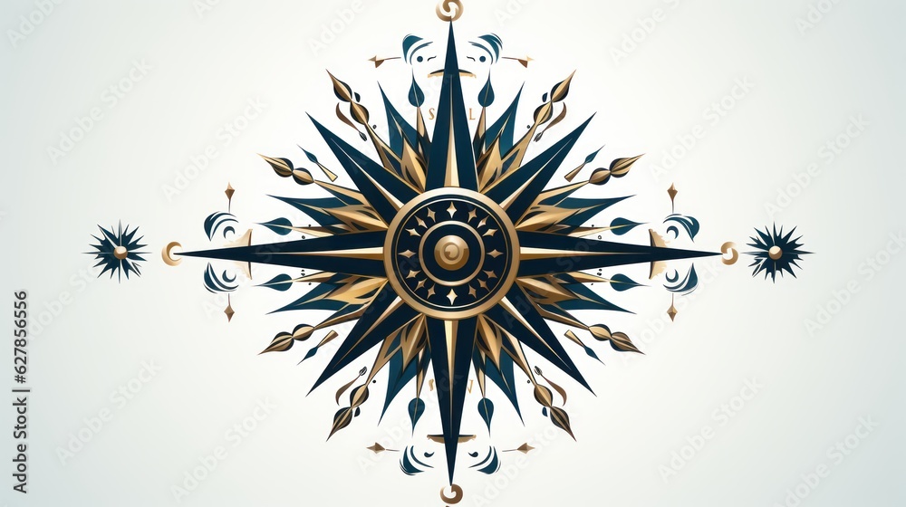 Navigating New Horizons: Wind Rose Compass Symbol, Lost in Adventure ...