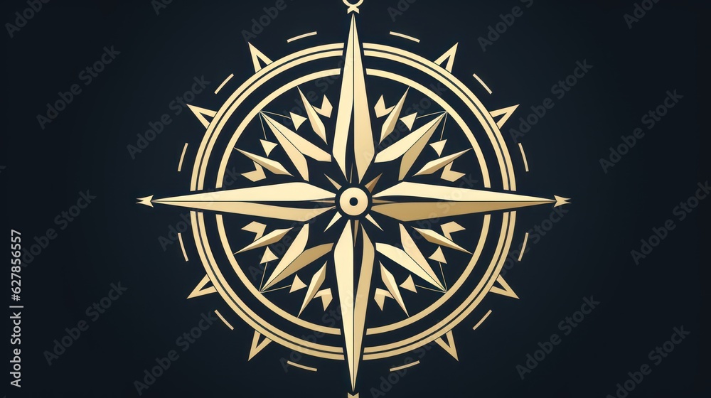 Navigating New Horizons: Wind Rose Compass Symbol, Lost in Adventure ...