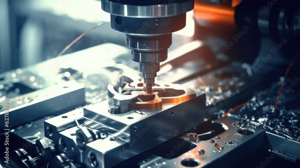 CNC milling machine Process, The CNC lathe produces steel parts for the ...