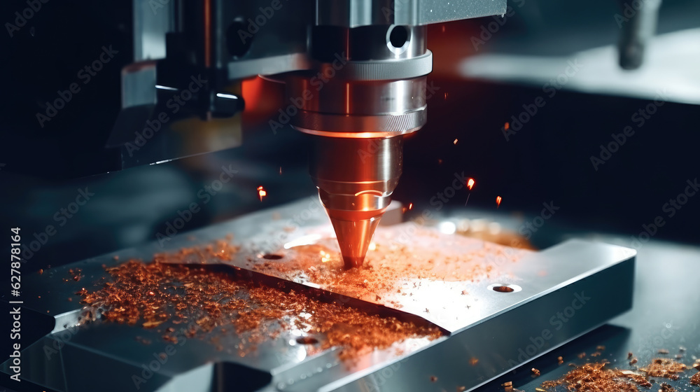 CNC milling machine Process, The CNC lathe produces steel parts for the ...