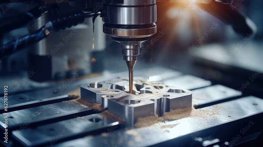 CNC milling machine Process, The CNC lathe produces steel parts for the ...