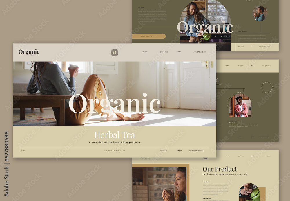 Interactive Organic Business Project Proposal Layout Stock Template ...