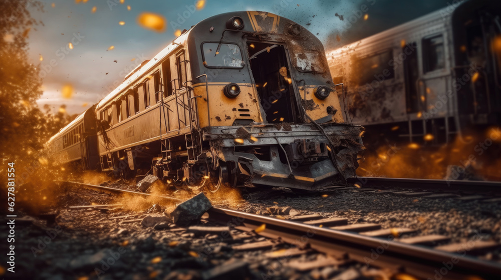 Train accident, Railway fire, Train crash, Transportation Disaster ...