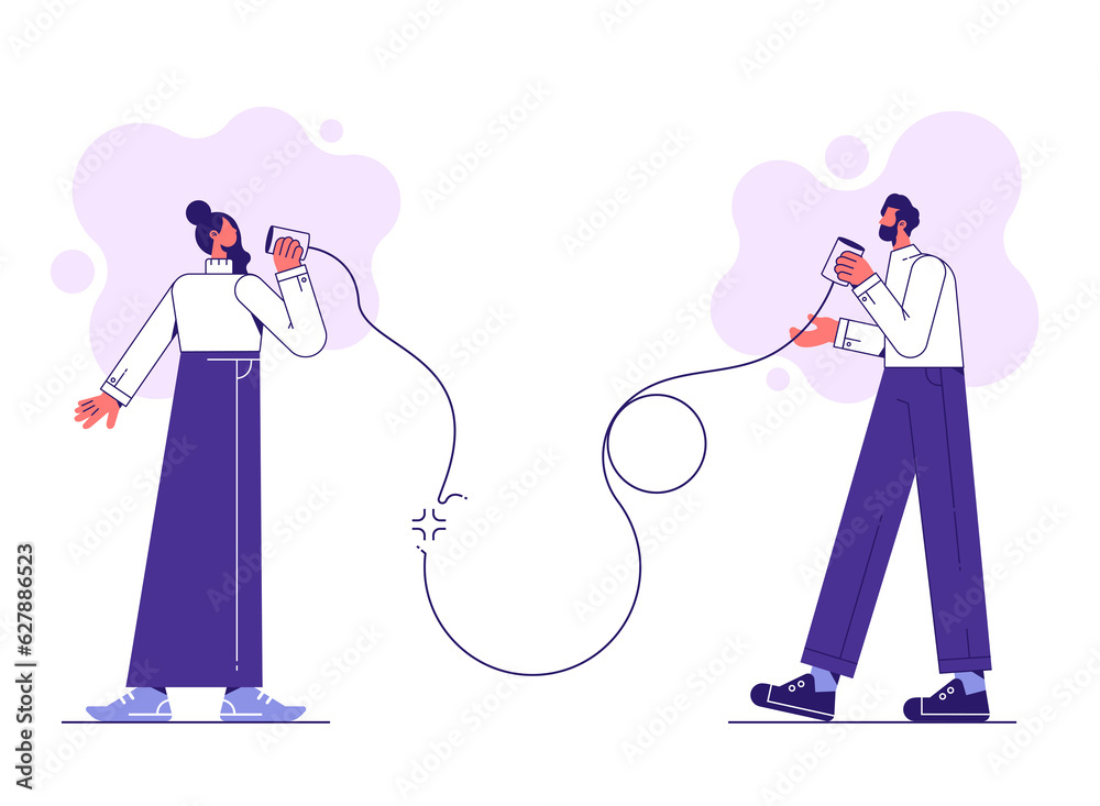 Bad communication relationship with tangled lines, Disconnected ...