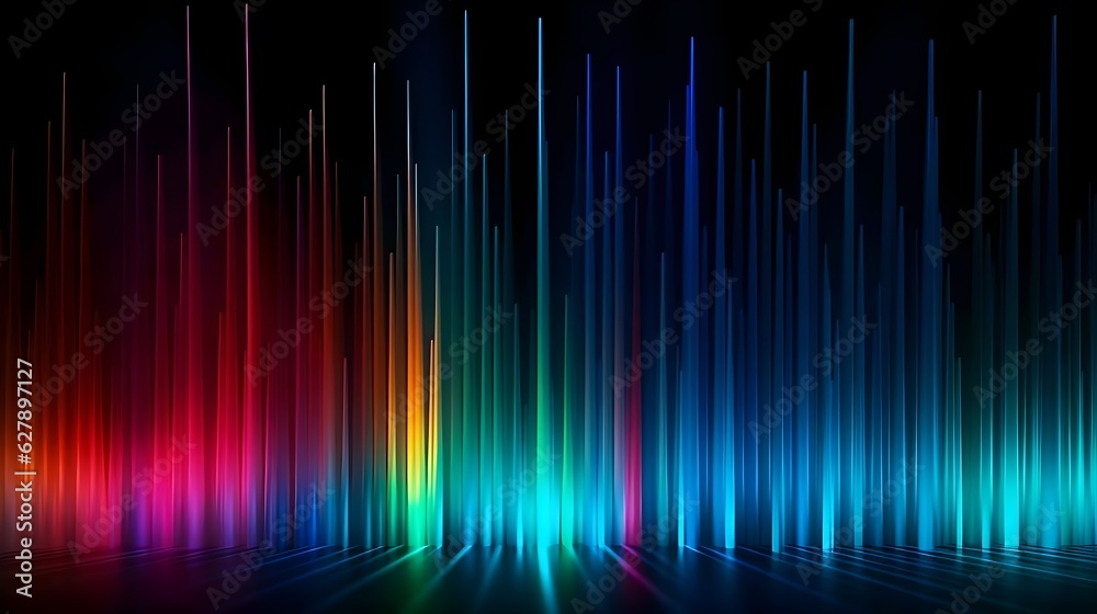 Colorful spectrum lights with black background. 8k resolution. Best for ...