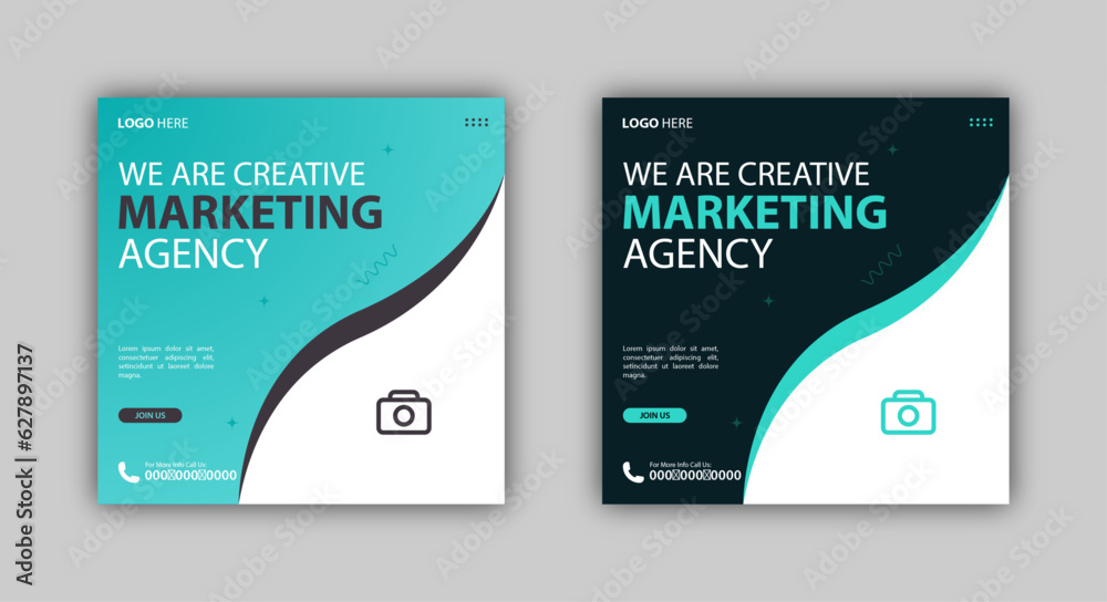 Corporate and digital business marketing promotion post design or ...
