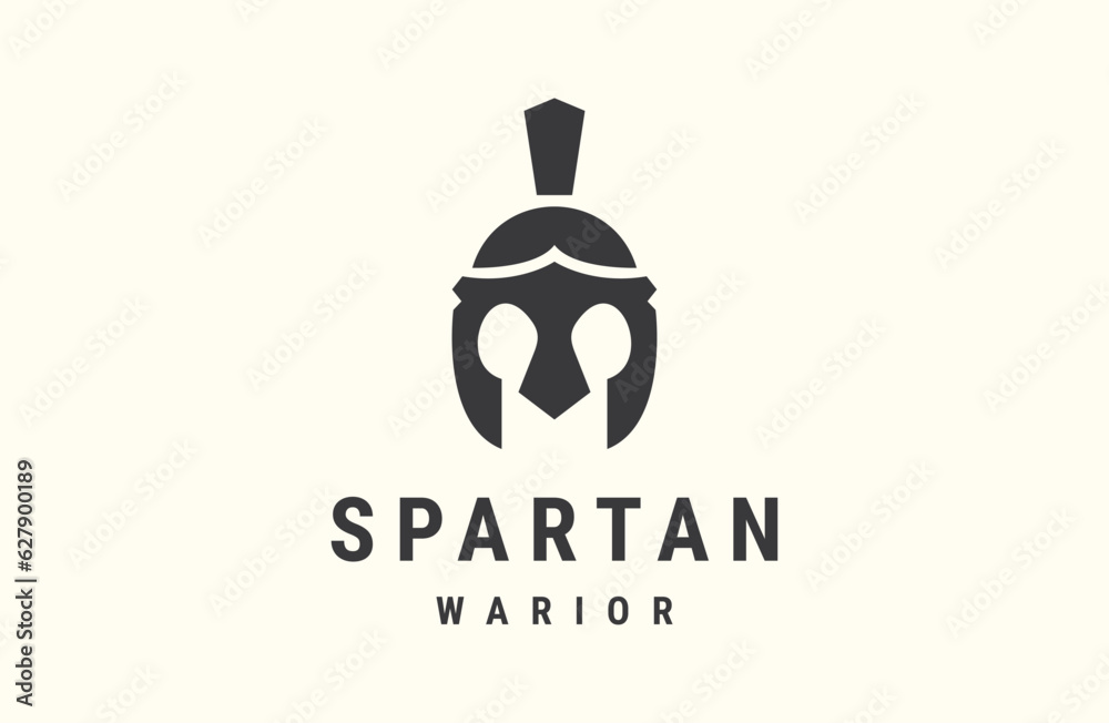 Spartan warrior symbol shield and helmet, coat of arms. spartan helmet ...
