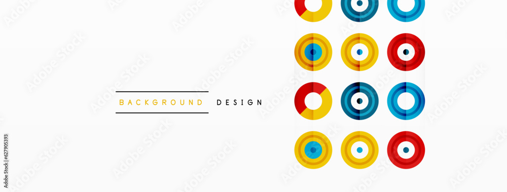 Abstract background with circle symmetric grid composition. Circle ...