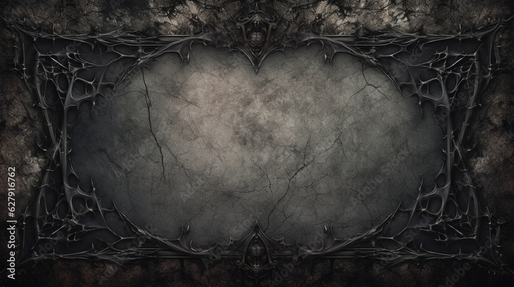 Gothic border, frame with dark background. Banner, card. Generative AI ...