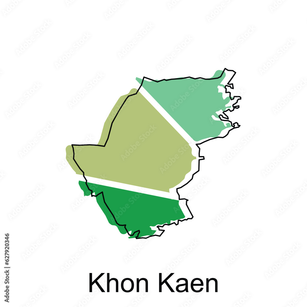 vector map of Khon Kaen modern outline, High detailed vector illustration vector Design Template ...