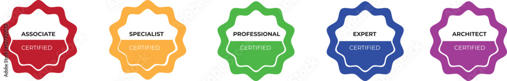 Digital certification emblem with modern design. Certificate logo badge ...