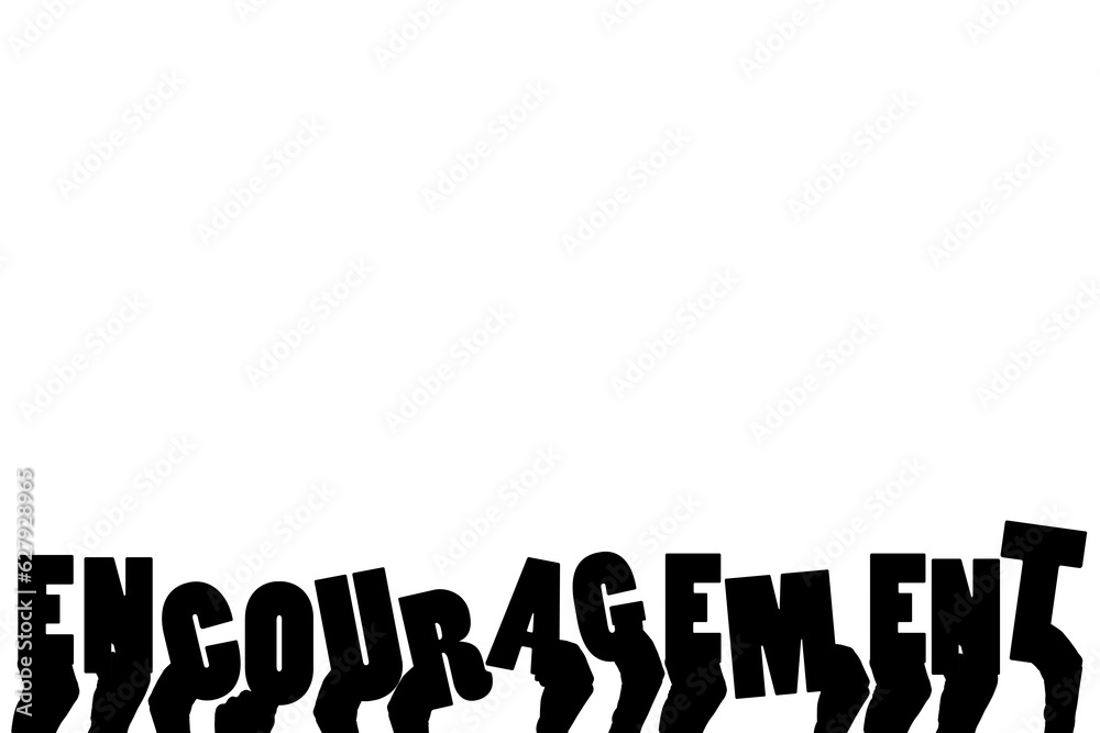 Digital png text of encouragement on transparent background Stock ...