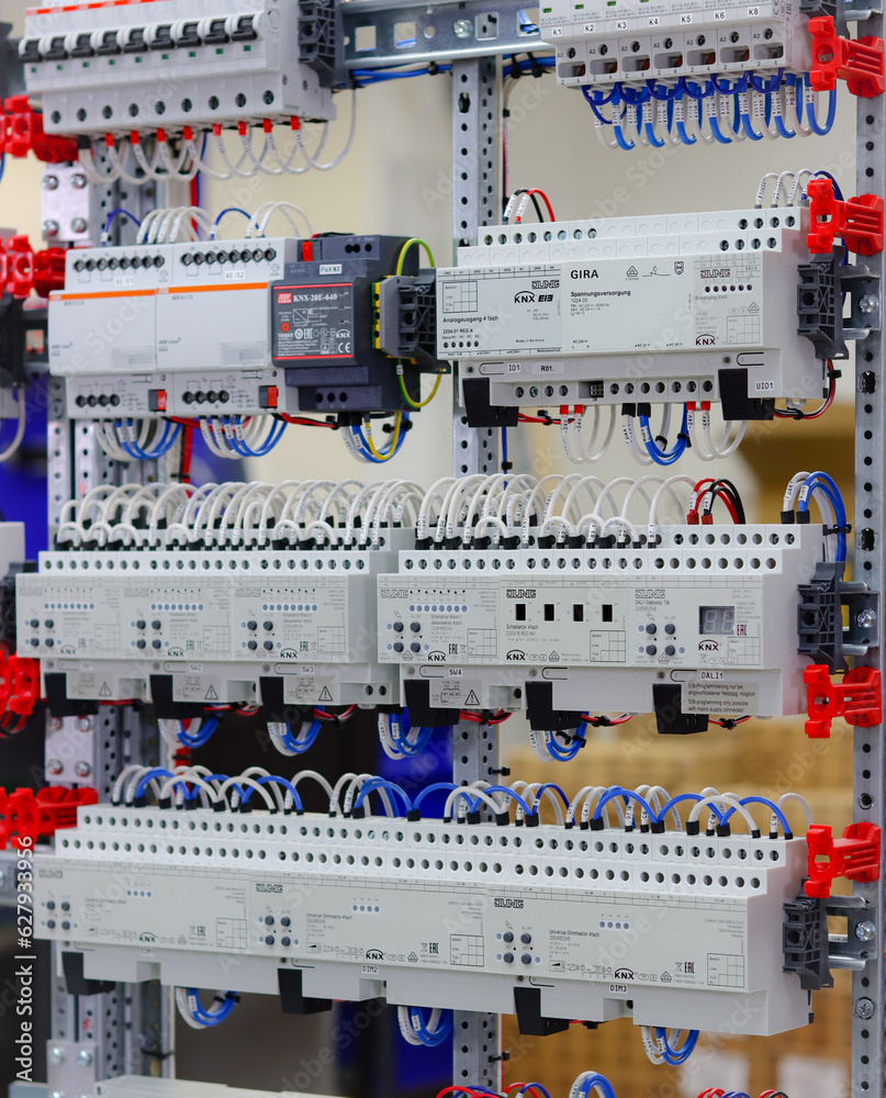 Electric automation switchboard for managing groups of loads in the ...