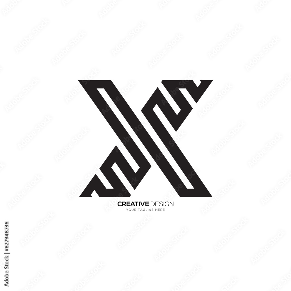 Unique line art modern letter X monogram logo branding design. X logo ...