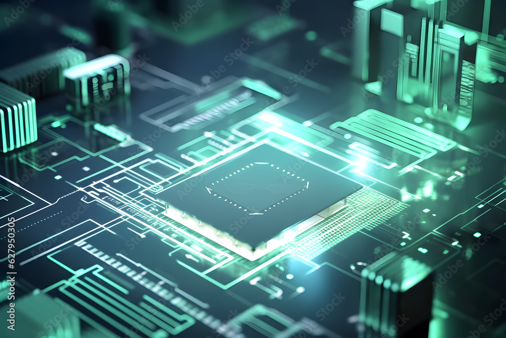 Data Storage Cube Between Neon Pathways Quantum Computing Database