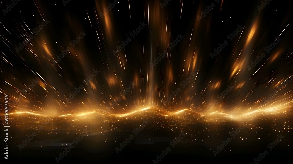 Gold spectrum lights with black background. 8k resolution. Best for ...