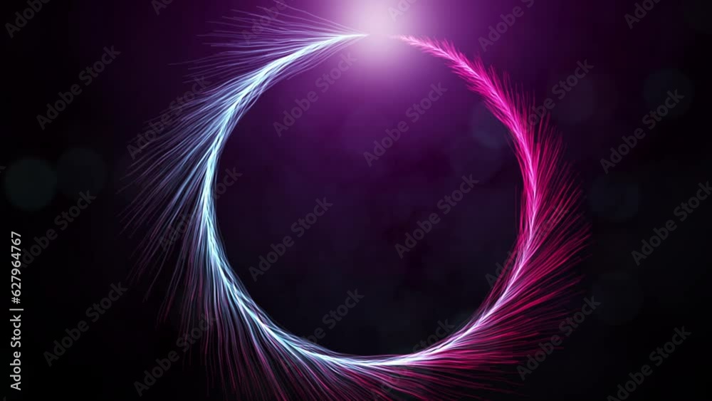 Abstract Particle Rotating magic circle as interdimensional portal ...