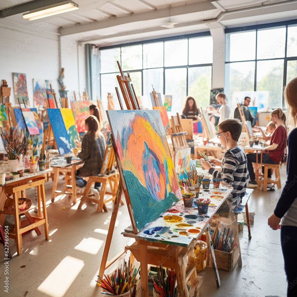 Unleashing child creativity - a colorful and vibrant image of a school ...