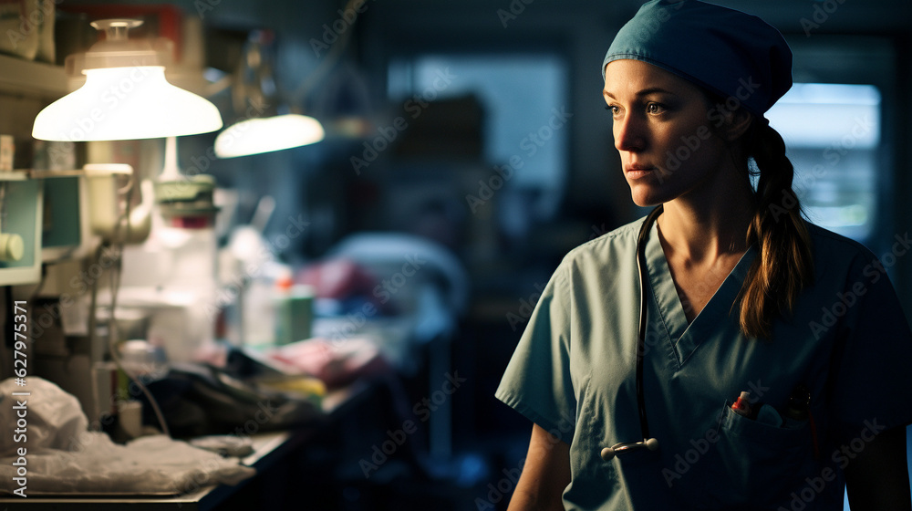 Pillars of Well-being: Nurses on Duty in the Hospital, generative ai ...