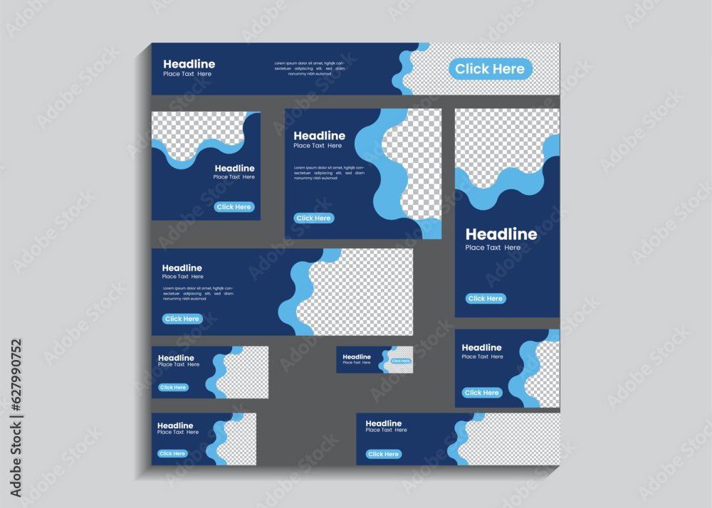 Modern Business Web Benner Design Vector template In All layout and ...