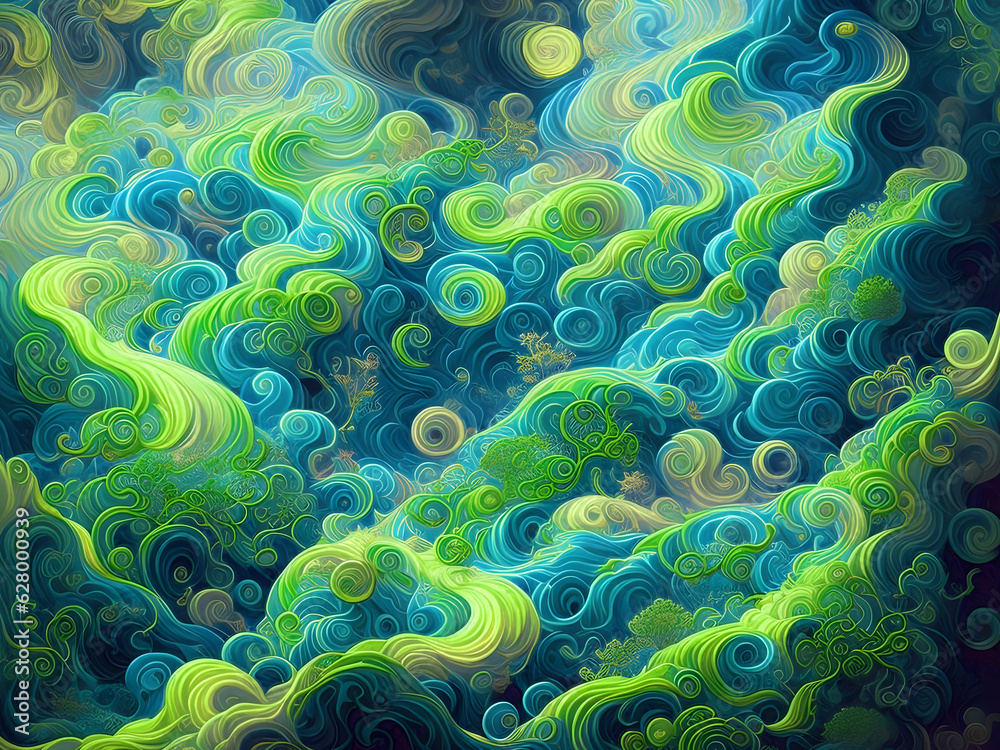 Captivating abstract twirl and curly anime background textures with ...