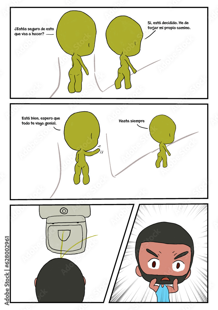 Comic sobre el problema del doble chorro en los hombres al mear ...