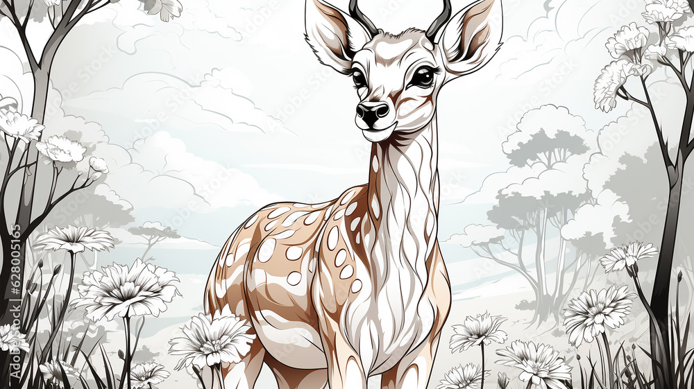 Universal Coloring Book Page for Educational and Artistic Exploration ...
