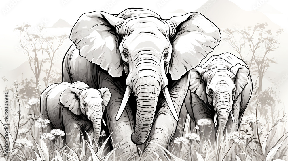 Common Canvas: Coloring Page Crafted for Children and Adults in Drawing ...