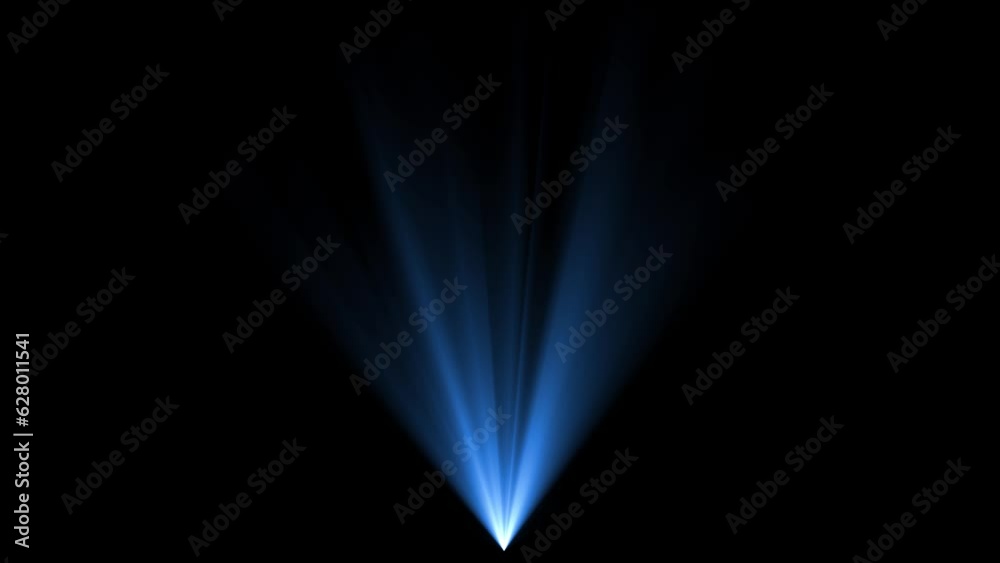 Volumetric lights in the dark, lights from Down soft optical lens flares shiny animation art ...