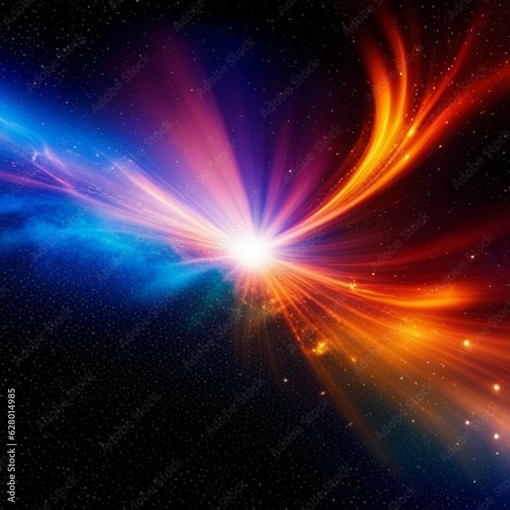 stunning glow of a bright star in the night sky, mystical light ...