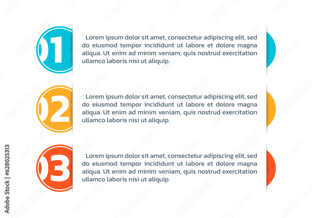 3 step, option infographic. Menu, list design. Business presentation ...