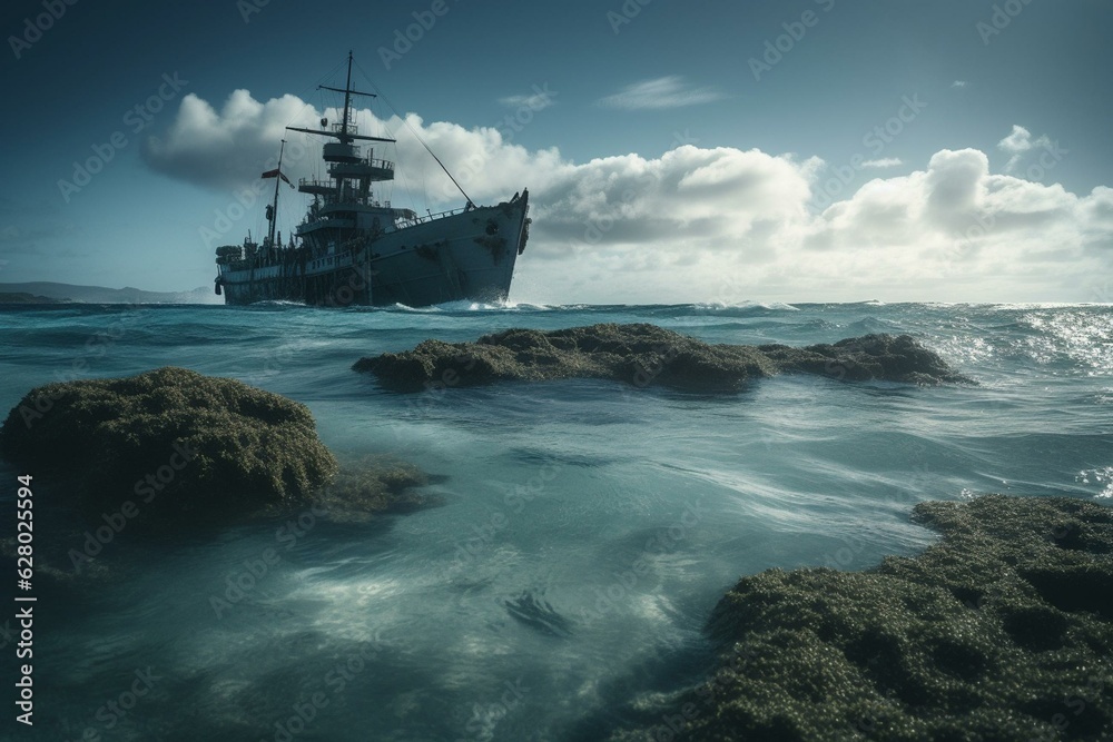 An enigmatic area in the ocean known as the Bermuda Triangle, famous for mysterious ...
