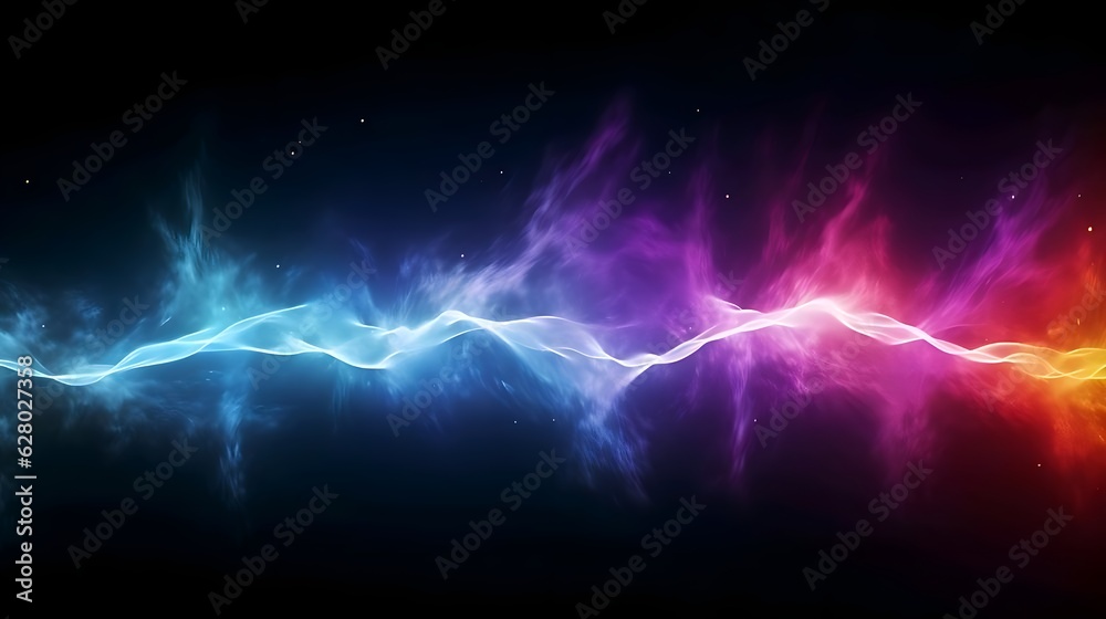 Colorful lightning spectrum lights with black background. 8k resolution ...