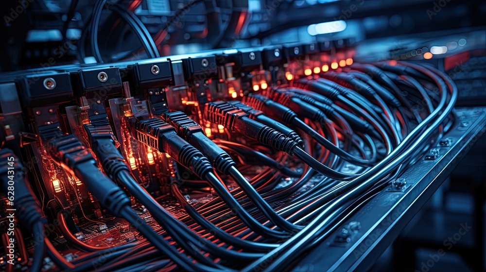 Poster Production process of cables and wires. Generative AI – Wall Art ...