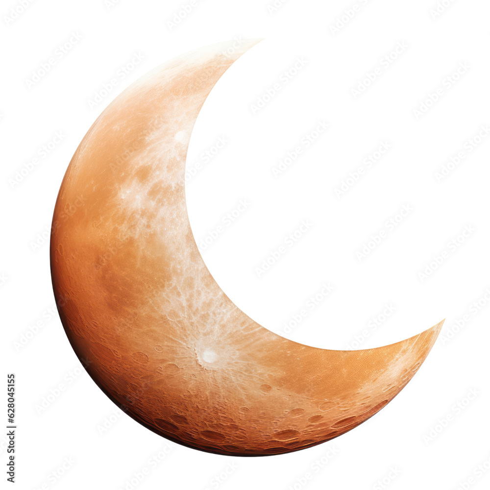 orange half moon isolated on transparent background cutout Stock ...