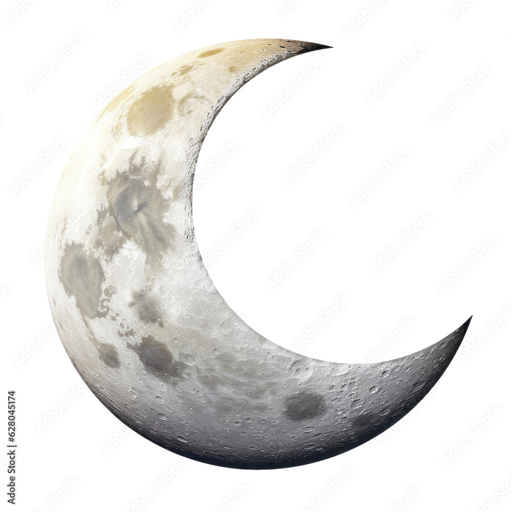 half moon isolated on transparent background cutout Stock Illustration ...