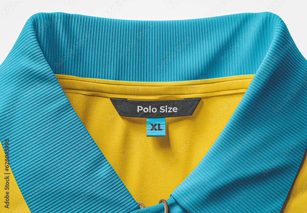 Folded Collar T-Shirt Mockup Stock Template | Adobe Stock