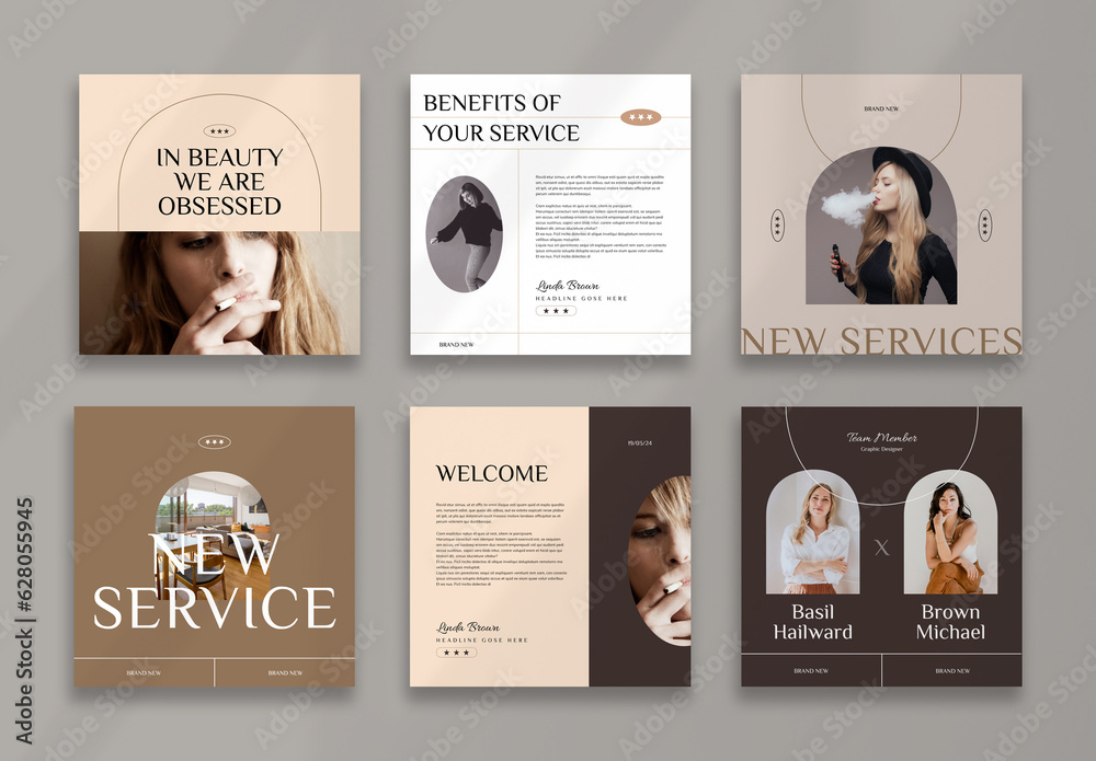 Fashion Social Media Post Layout Stock Template | Adobe Stock