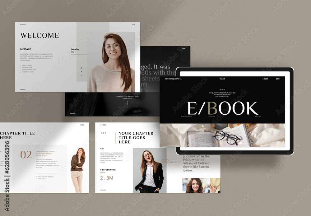 E-Book Presentation Layout Stock Template | Adobe Stock
