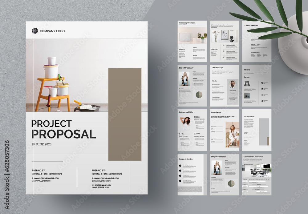 Project Propsal Template Stock Template | Adobe Stock